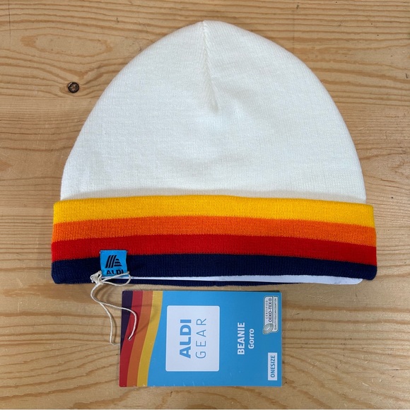 Aldi | Accessories | Nwt Aldi Gear 223 Beanie Winter Hat With Iconic ...